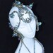 Pearl Crystal Horned Archetype. Face Frame Mask. - Etsy