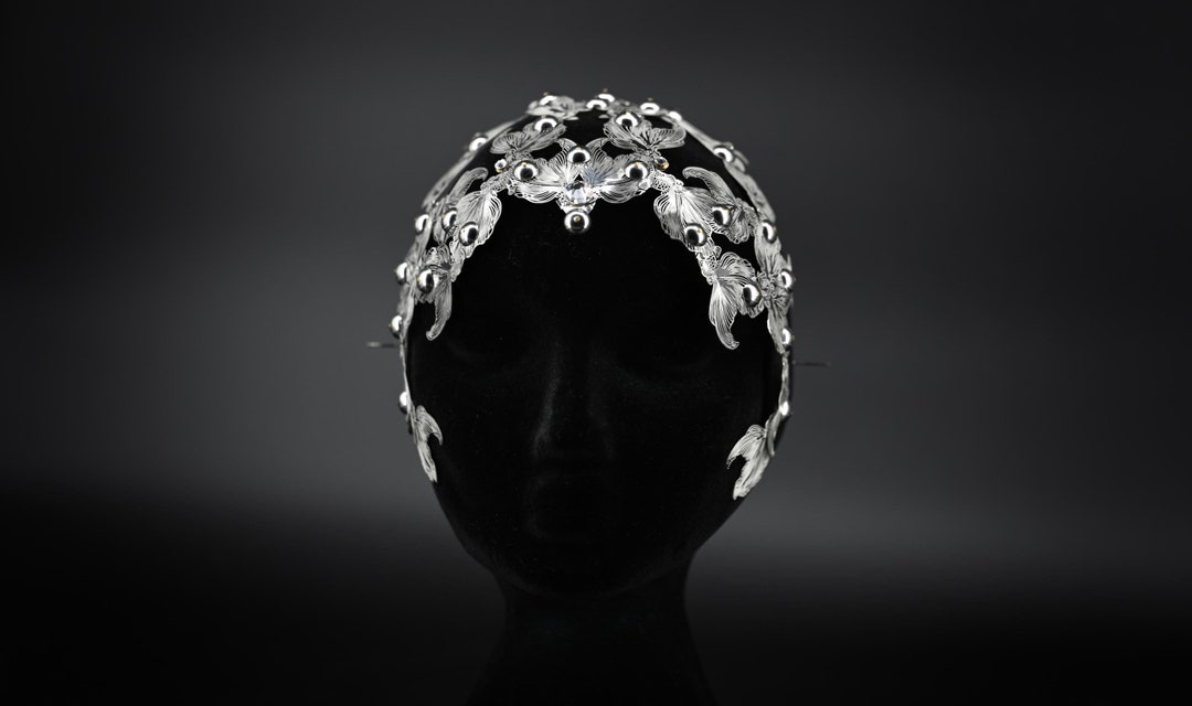 Silver Aqua: Laser Cut Stainless Steel 18K Gold Plate Face Frame Metal ...