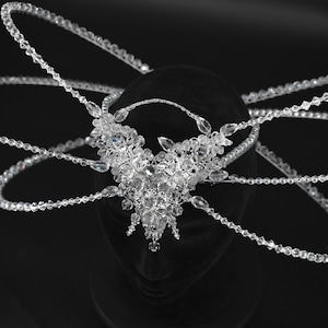 Isa. Ice Crystal Ethereal Orbit Crown Swarovski Crystal - Etsy