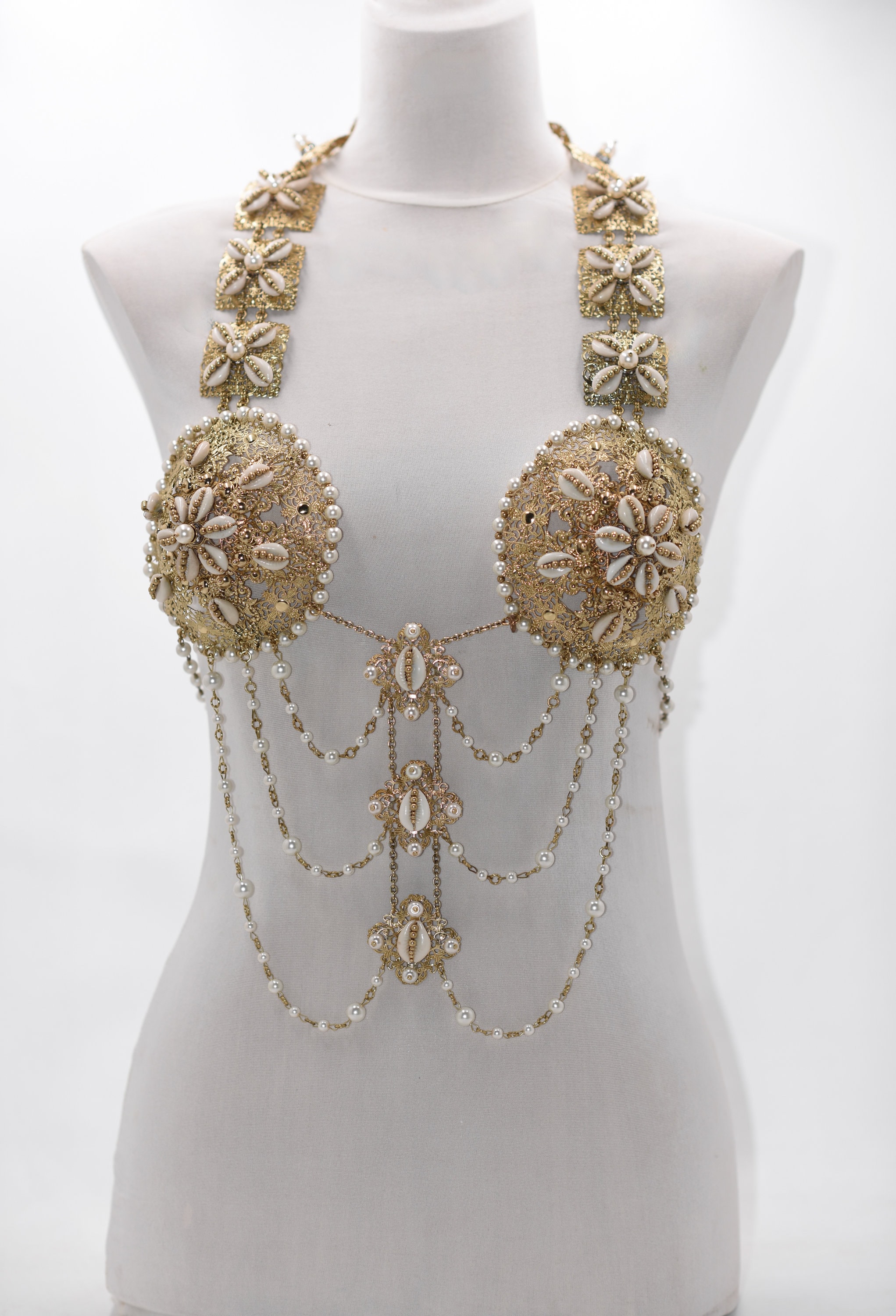 Mata Hari Mermaid Style 1920's Brass Bra. Rental Available. - Etsy