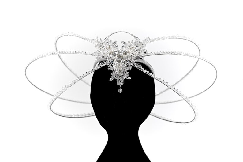 Isa. Ice Crystal Ethereal Orbit Crown Swarovski Crystal - Etsy