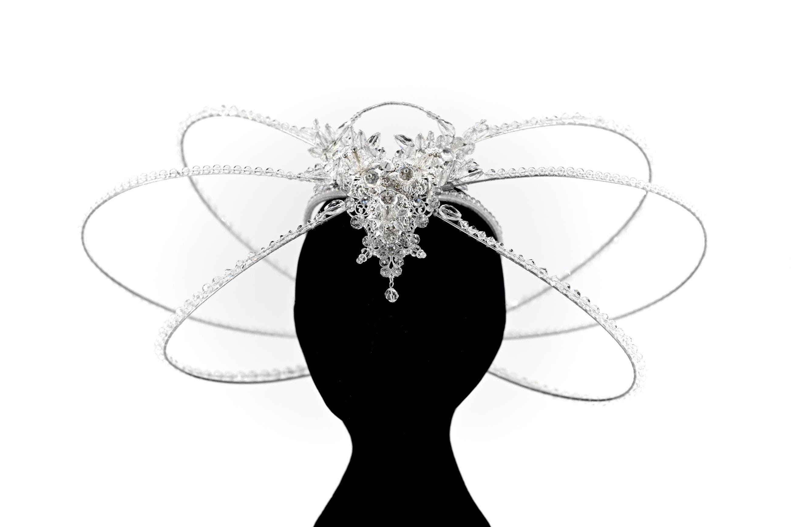 Isa. Ice Crystal Ethereal Orbit Crown Swarovski Crystal - Etsy
