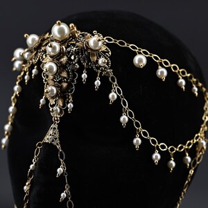 Ancient Mermaids Treasure Antique Bronze Pearl Face Chain Crown - Etsy