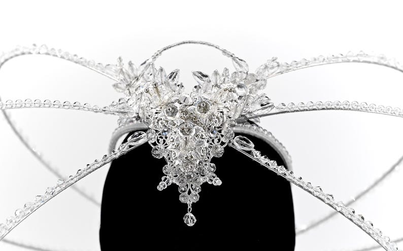 Isa. Ice Crystal Ethereal Orbit Crown Swarovski Crystal - Etsy