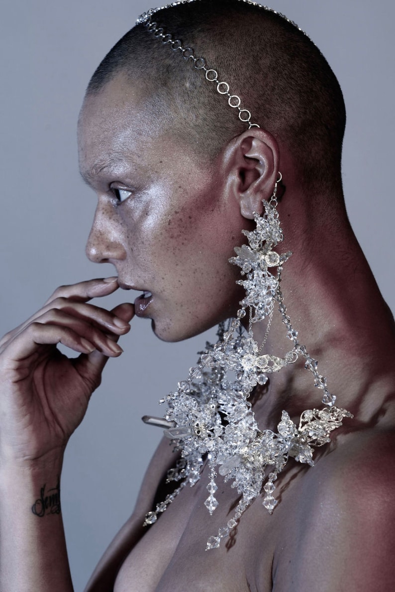 ISA Crystal Mask and Ear Drops / HIRE - Etsy