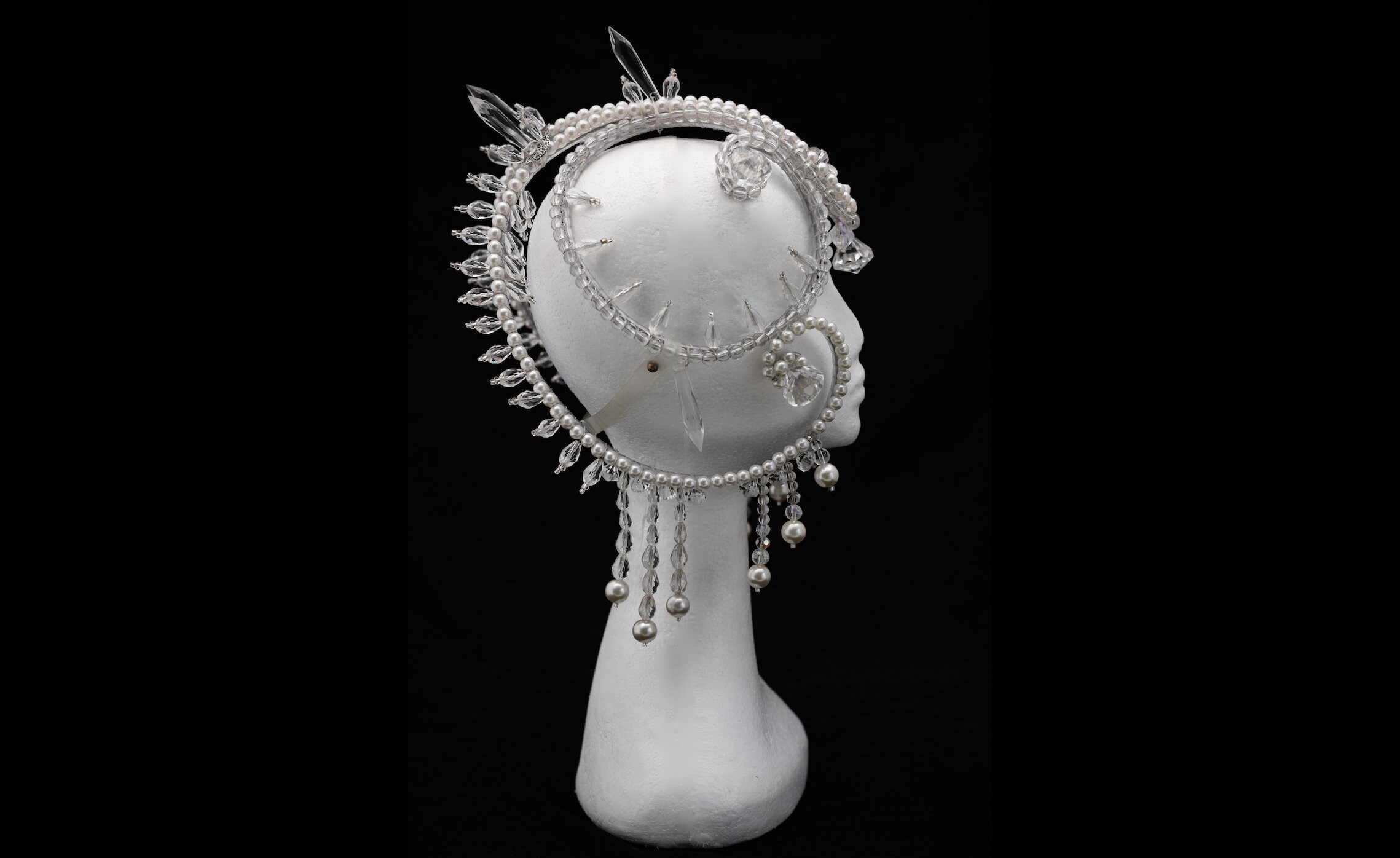 Pearl Crystal Horned archetype. Face frame mask. | Etsy