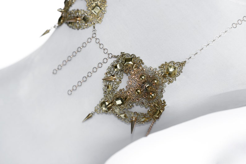 GOLD Metal Bra With Swarovski Crystals - Etsy