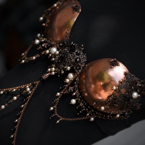 Metal Couture Bra Jewellery. Antique Copper and Rose Gold - Etsy