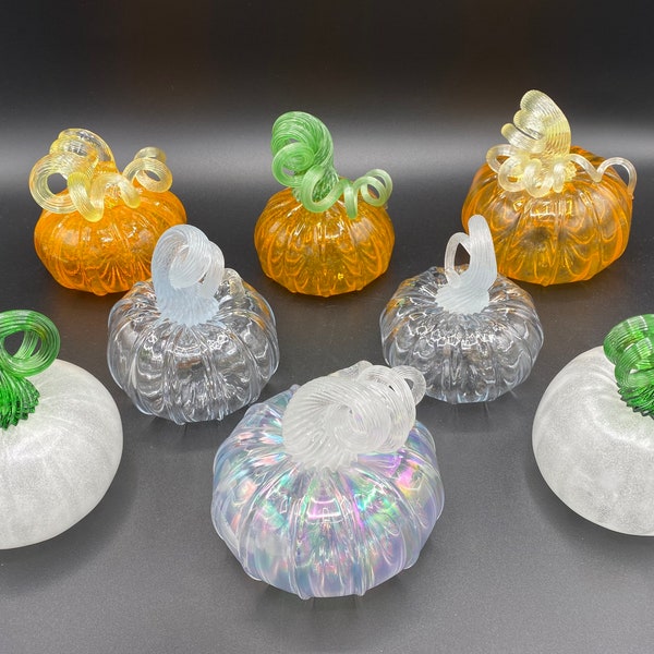 Mini Glass Pumpkin - Etsy