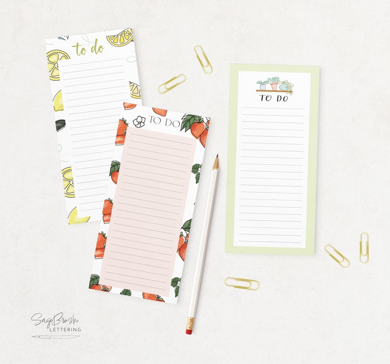 To Do List Notepad-watercolor Designs-planning Accessories - Etsy