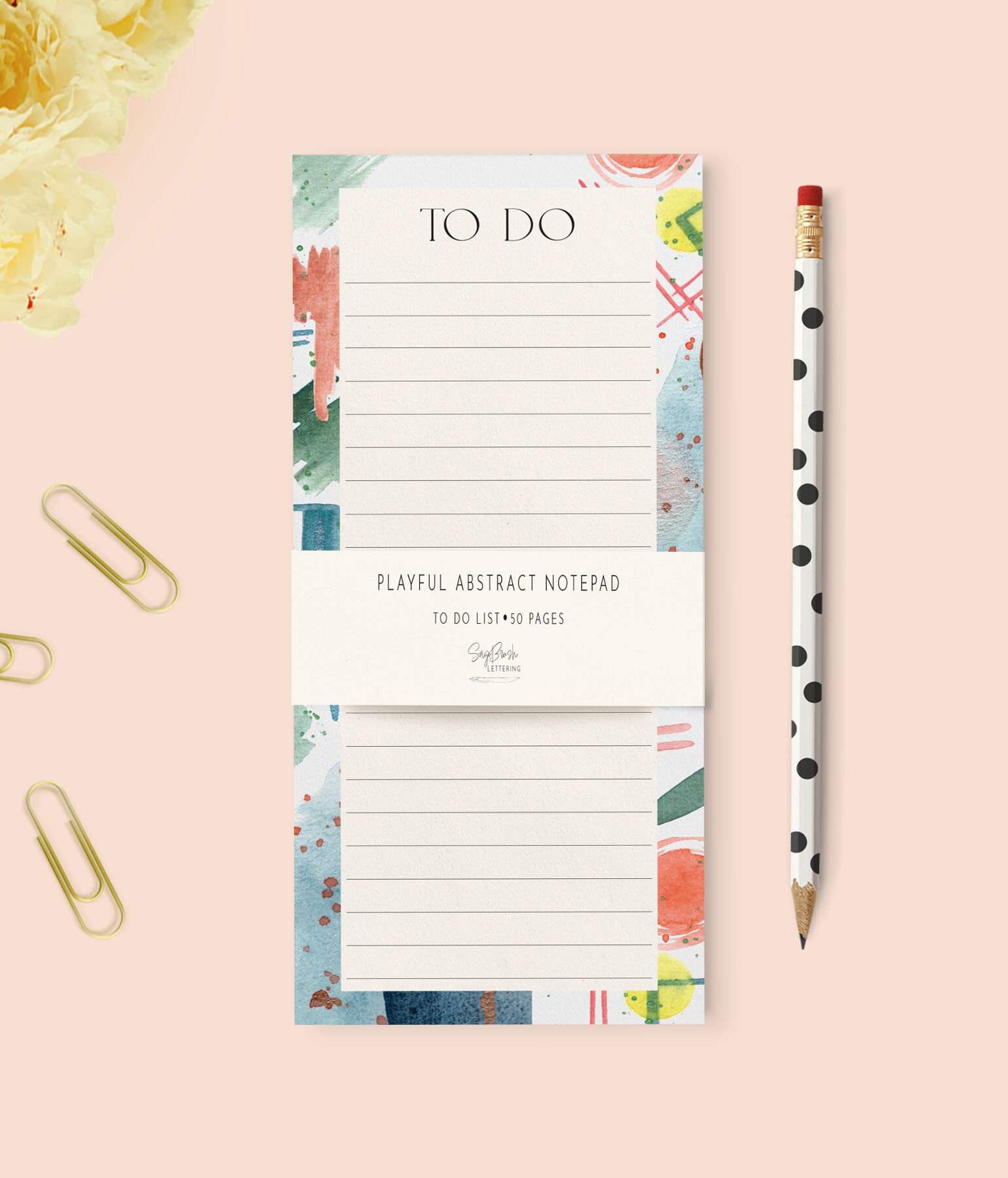 To Do List Notepad-watercolor Designs-planning Accessories - Etsy