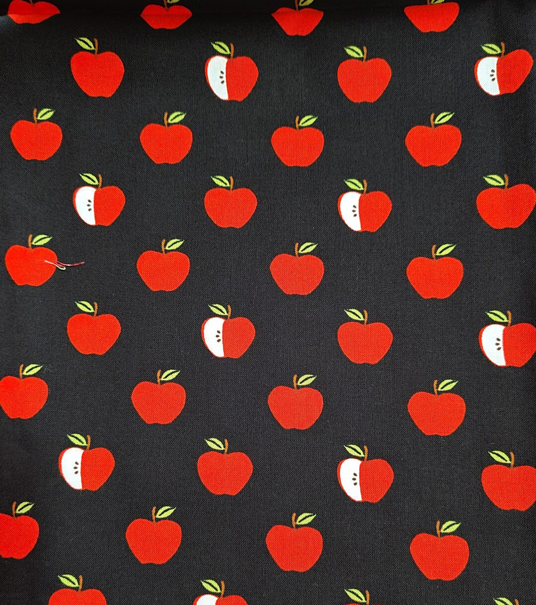 Red Apple Print Fabric - 100% Cotton Quilting Fabric - Etsy