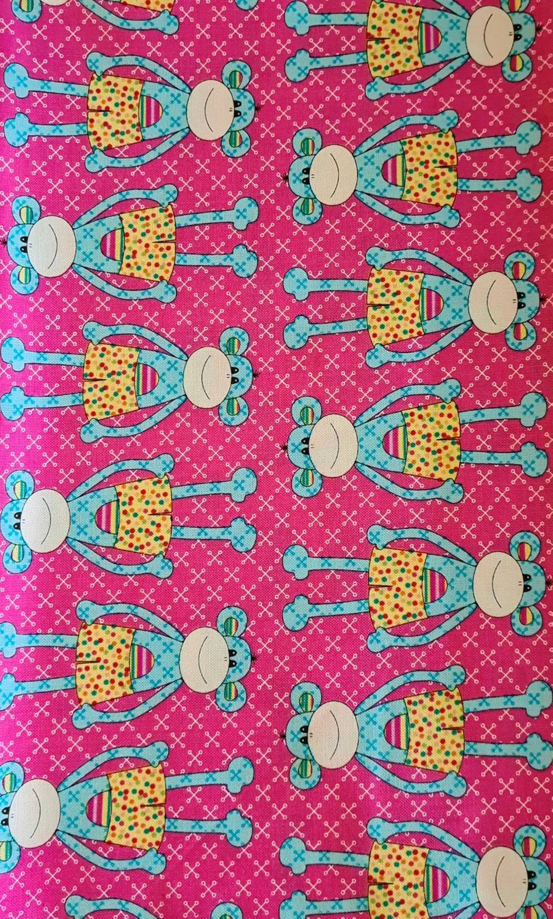 Fabric - 100% Cotton - Quilting Fabric - Monkeys - Pink - 1/2 Metre - Etsy