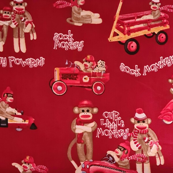 Sock Monkey Fabric - Etsy