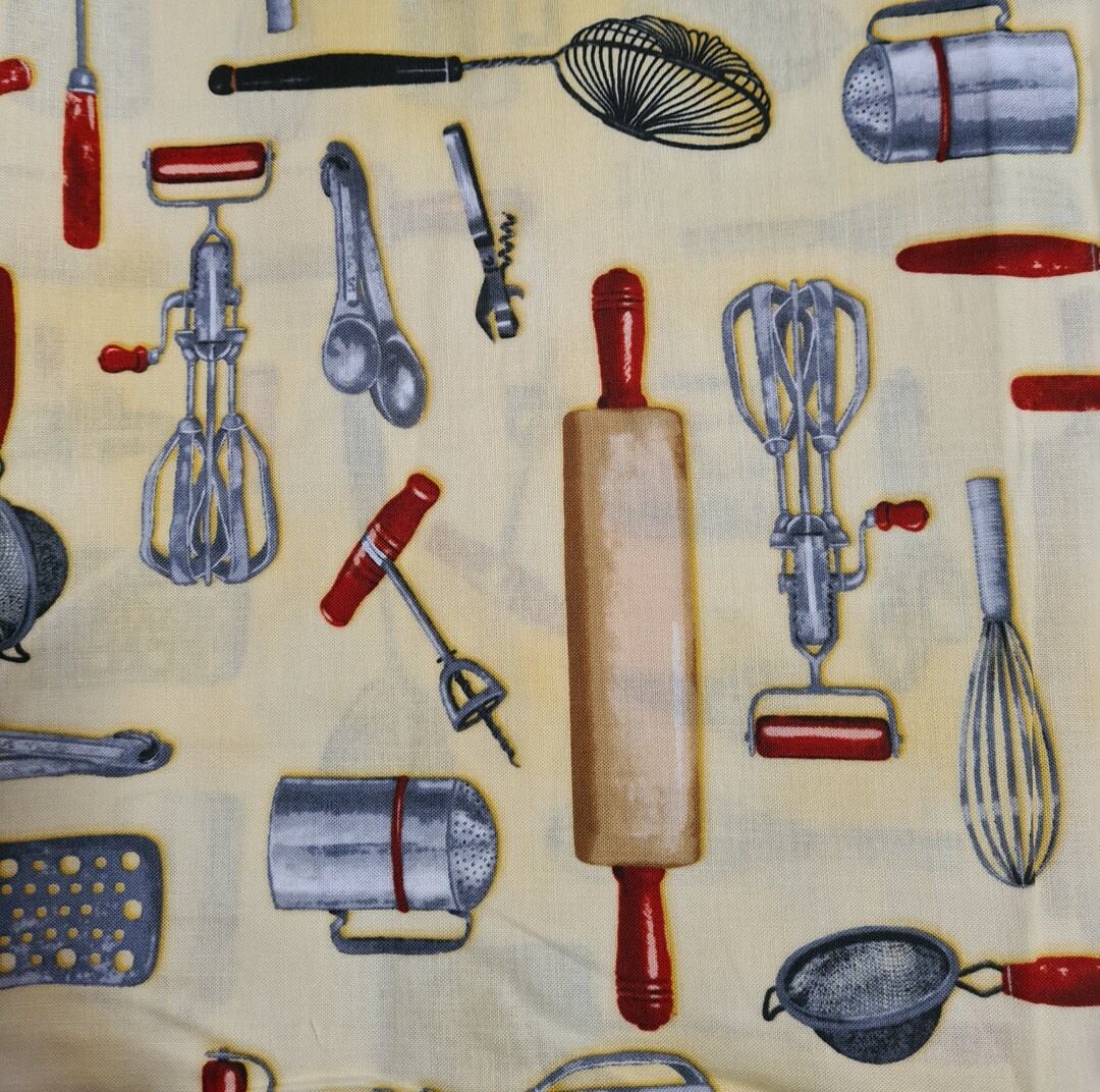 Kitchen Themed Quilting Fabric 100% Cotton Kitchen Utensils - Etsy