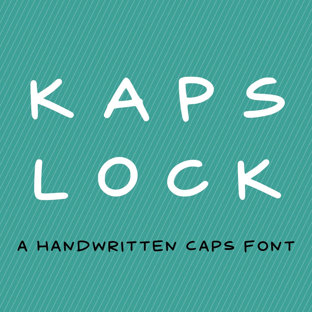 Kaps Lock Font, Handwritten Font, Capital Letters, Handwriting, Cute ...