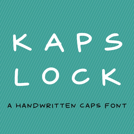 Kaps Lock Font Handwritten Font Capital Letters - Etsy