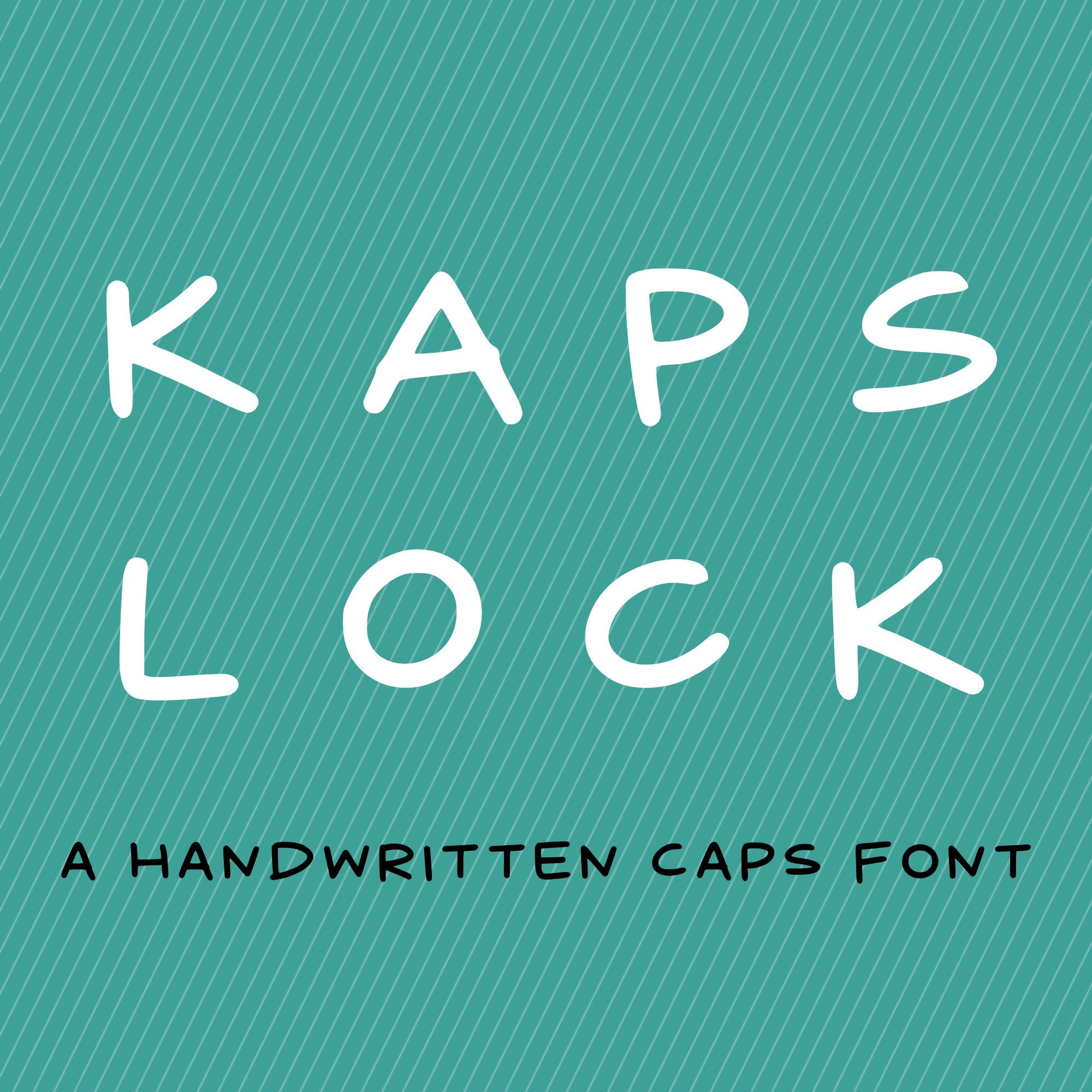 Kaps Lock Font, Handwritten Font, Capital Letters, Handwriting, Cute ...