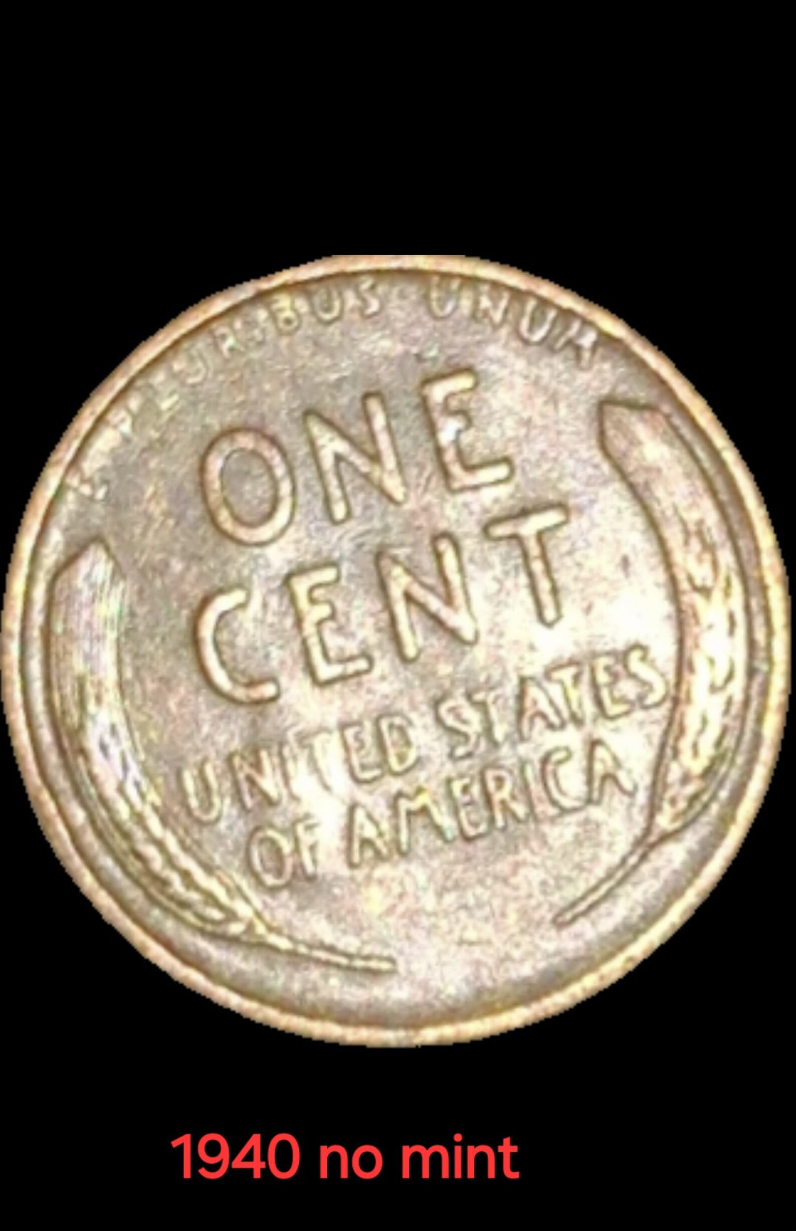 1940, 1942 & 1944 Wheat Pennies With Errors faded Number on the 1944 ...