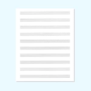 Sheet Music, Blank Manuscript Paper, Instant Download, Printable PDF ...