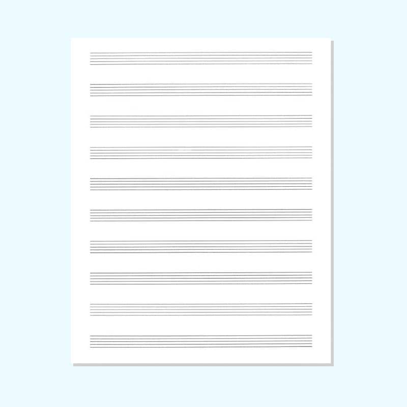 Sheet Music, Blank Manuscript Paper, Instant Download, Printable PDF ...