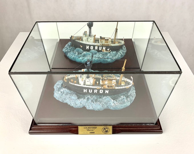 United States Lightship Huron Model Ship by Anchor Bay With Glass ...