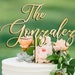 Personalized Cursive Cake Topper Custom Wedding Cake Topper - Etsy