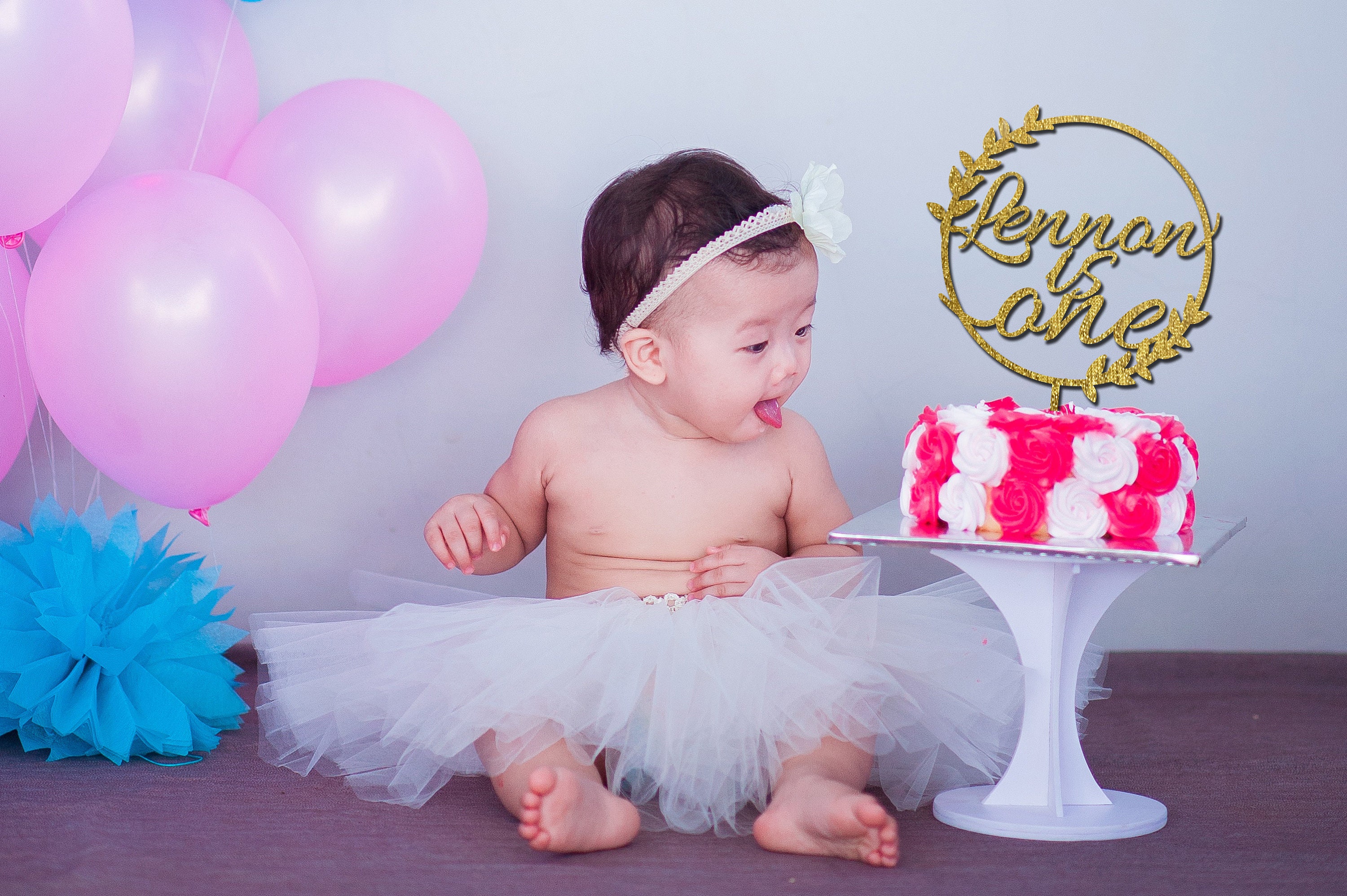 One Cake Topper Custom Cake Toppercustom First Birthday Cake - Etsy