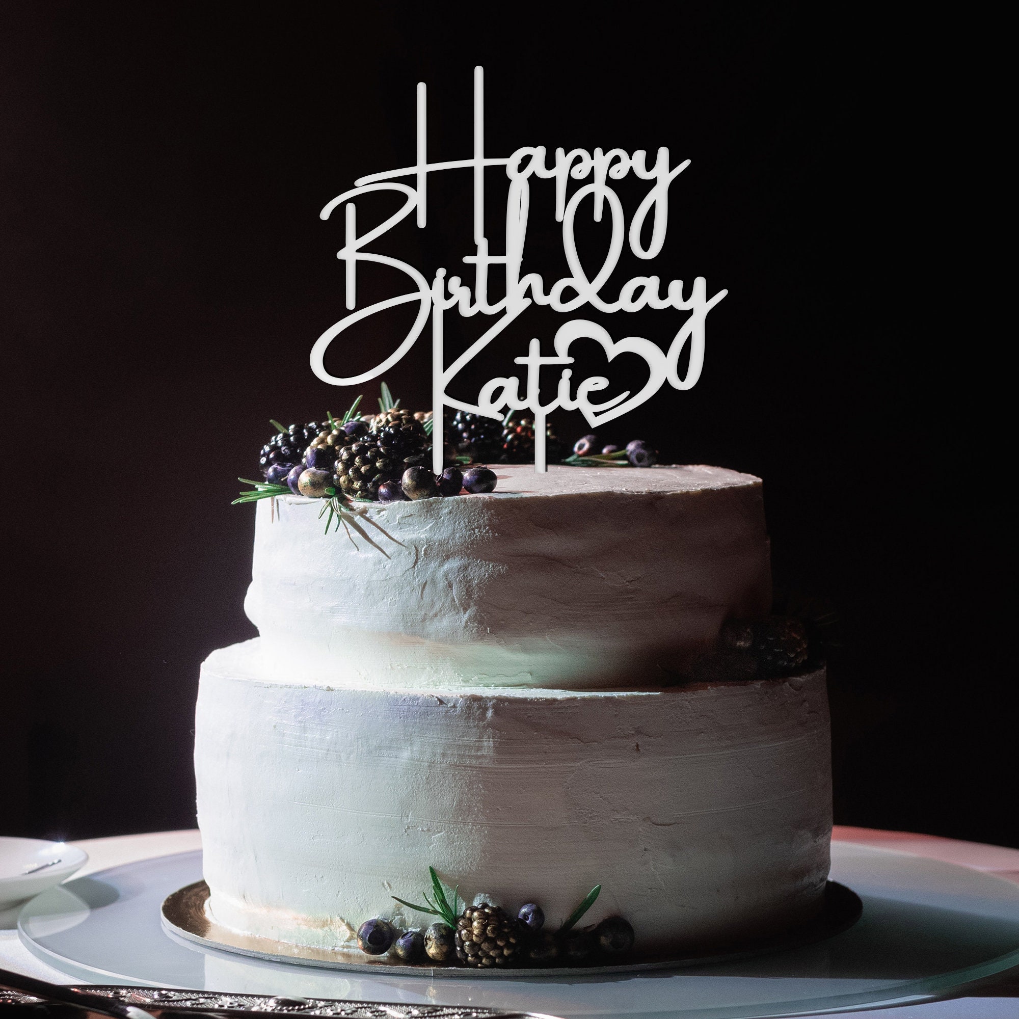 Happy Birthday Cake Topper Custom Birthday Cake Topper | Etsy