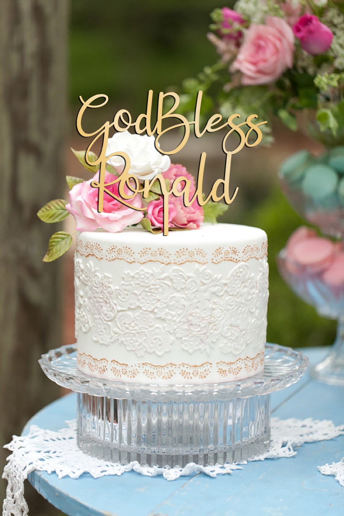 Personalized First Communion Cake Toppers Custom Christening | Etsy