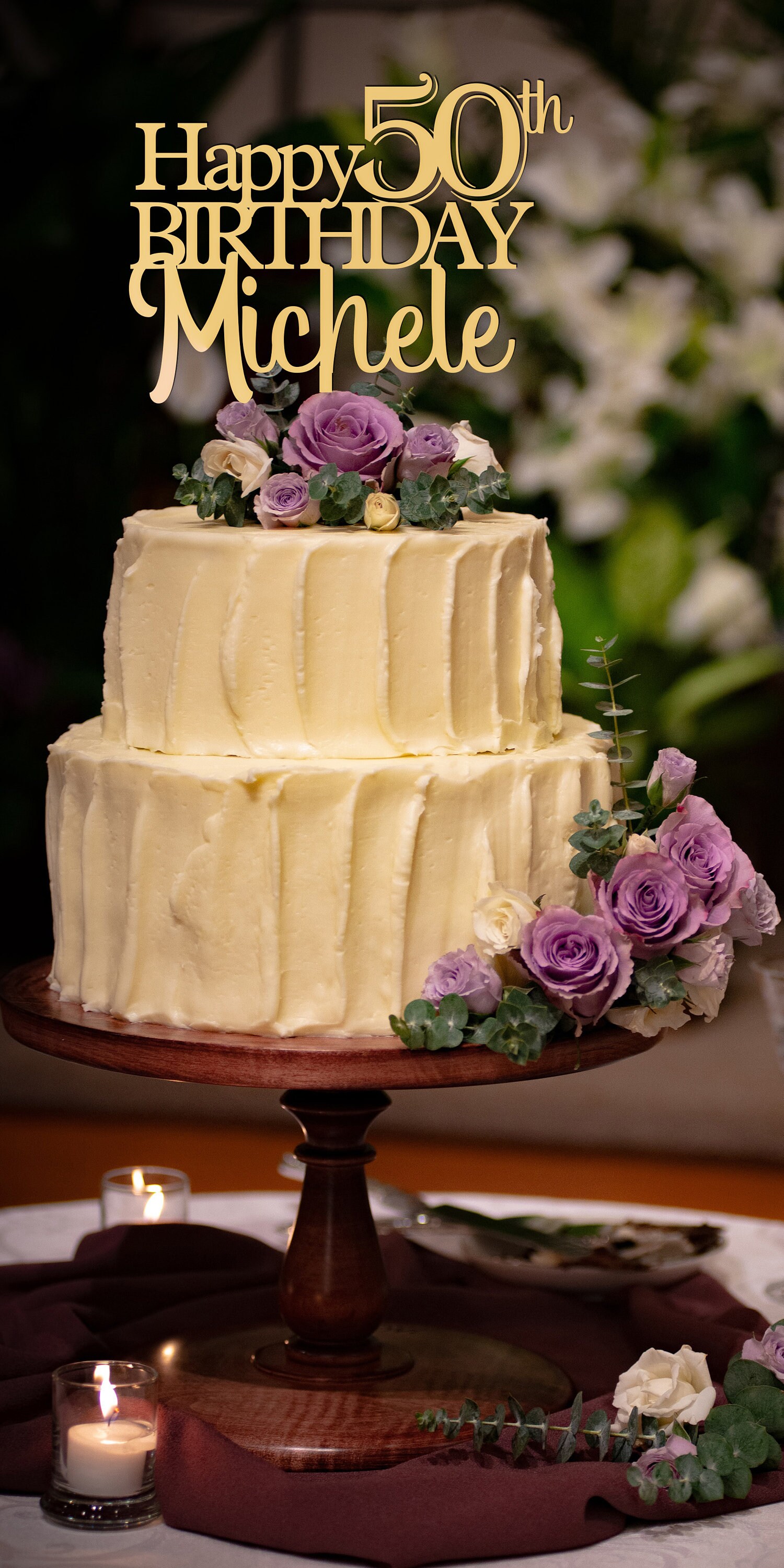 50 Birthday Cake Topper 50th Birthday Cake Topper Fifty - Etsy