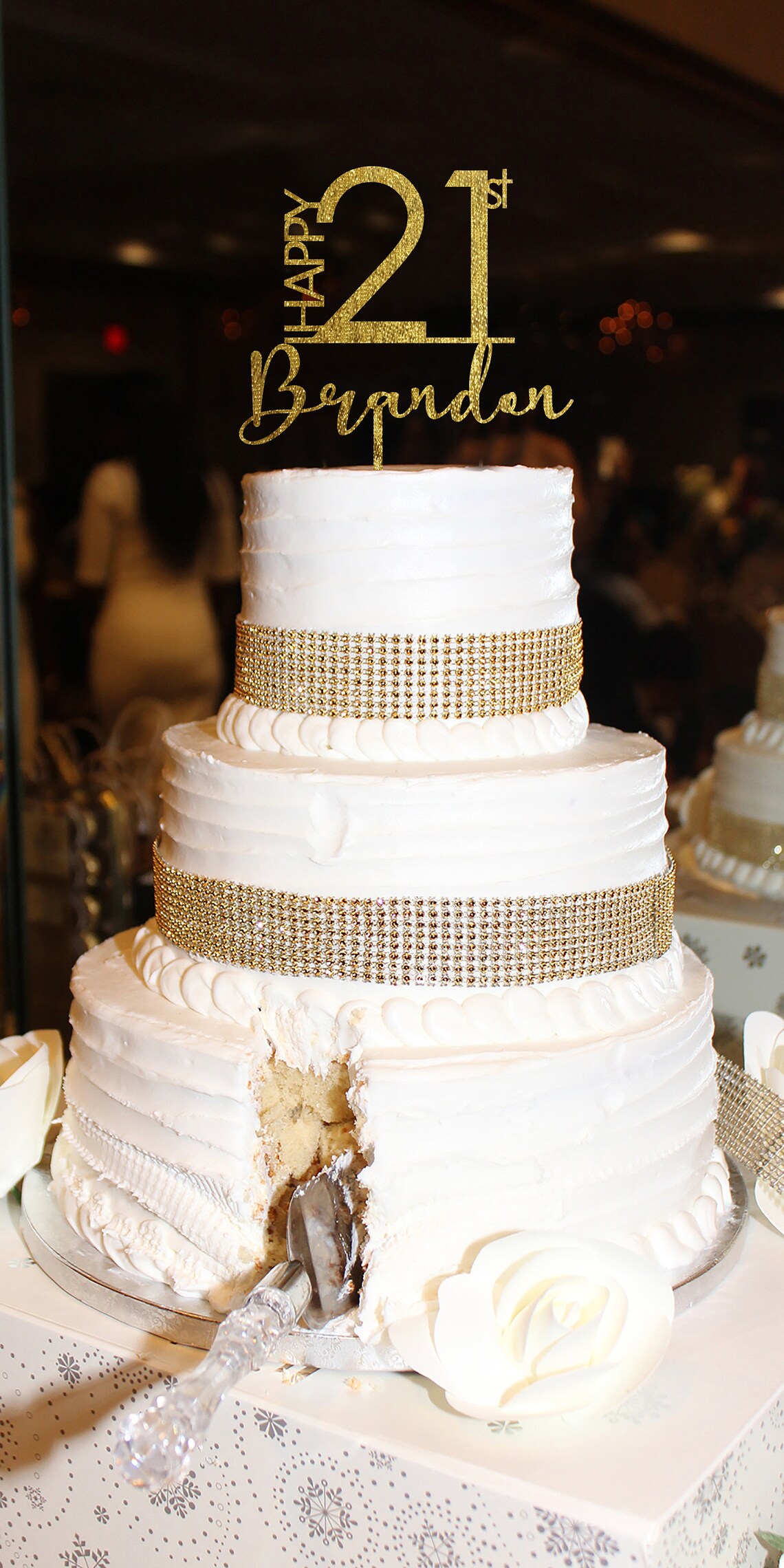 Happy 21st Birthday Cake Topperany Name & Ego Glitter 21th - Etsy