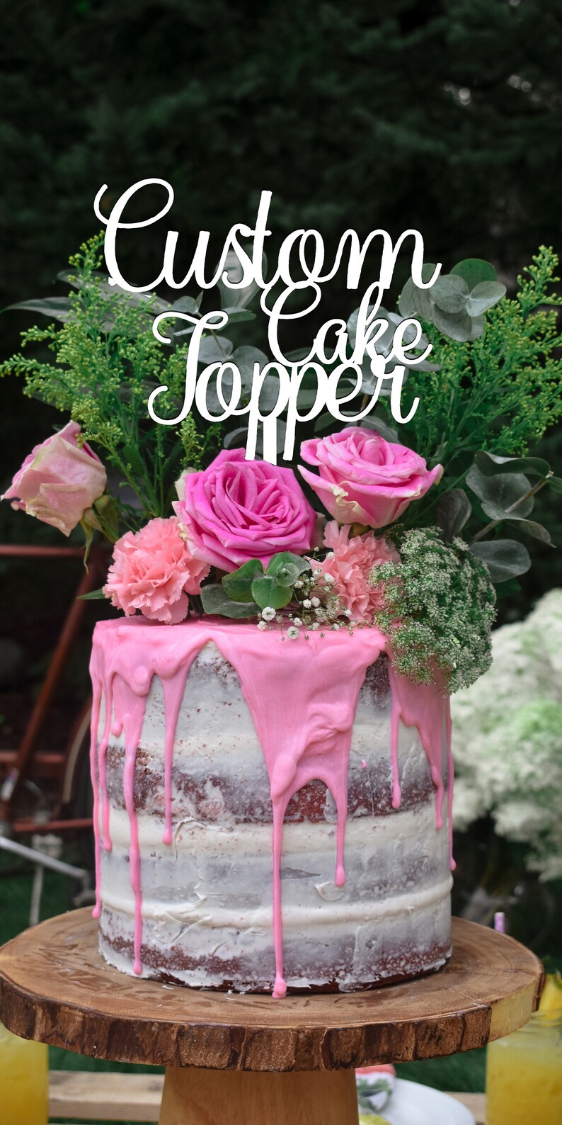 Custom Cake Topperpersonalized Cake Topper Gold Glitter - Etsy