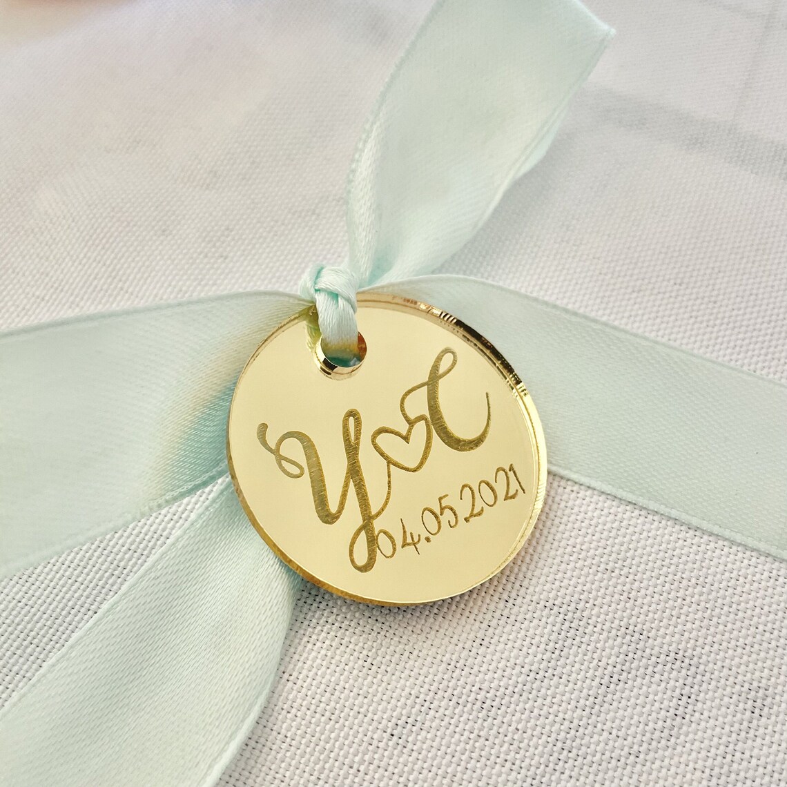 Custom Acrylic Mirror Tags Personalized Wedding Favor Favor - Etsy