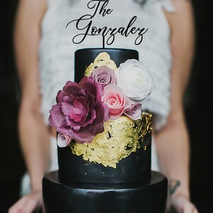 Personalized Cursive Cake Topper Custom Wedding Cake Topper - Etsy