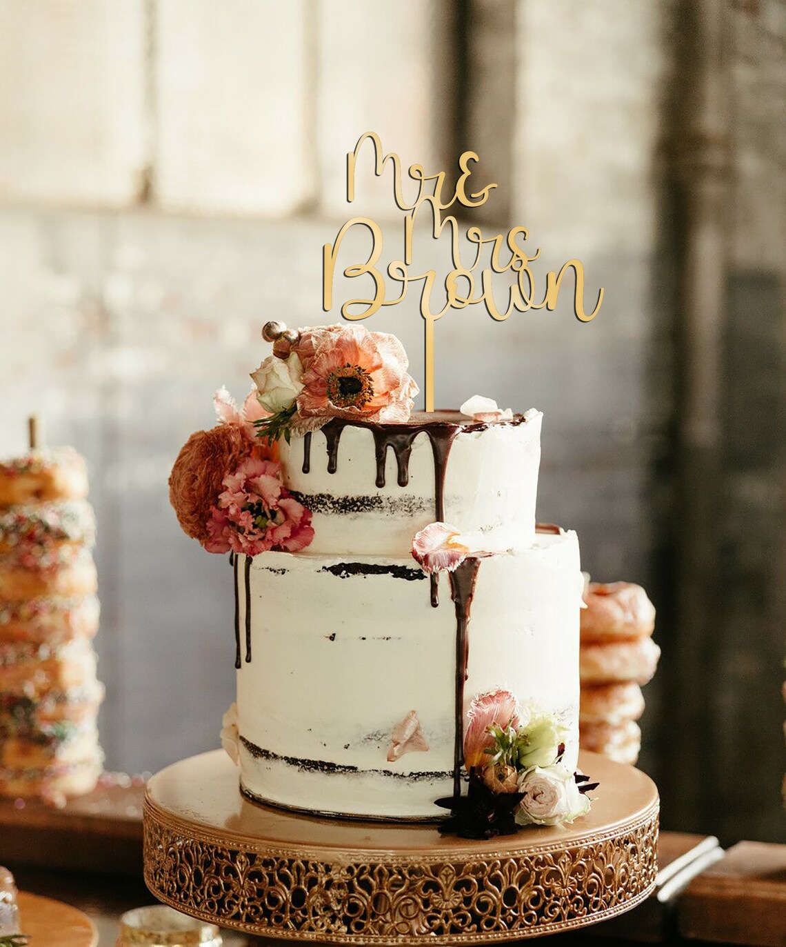 Custom wedding Cake topper Personalized Wedding Cake Topper | Etsy