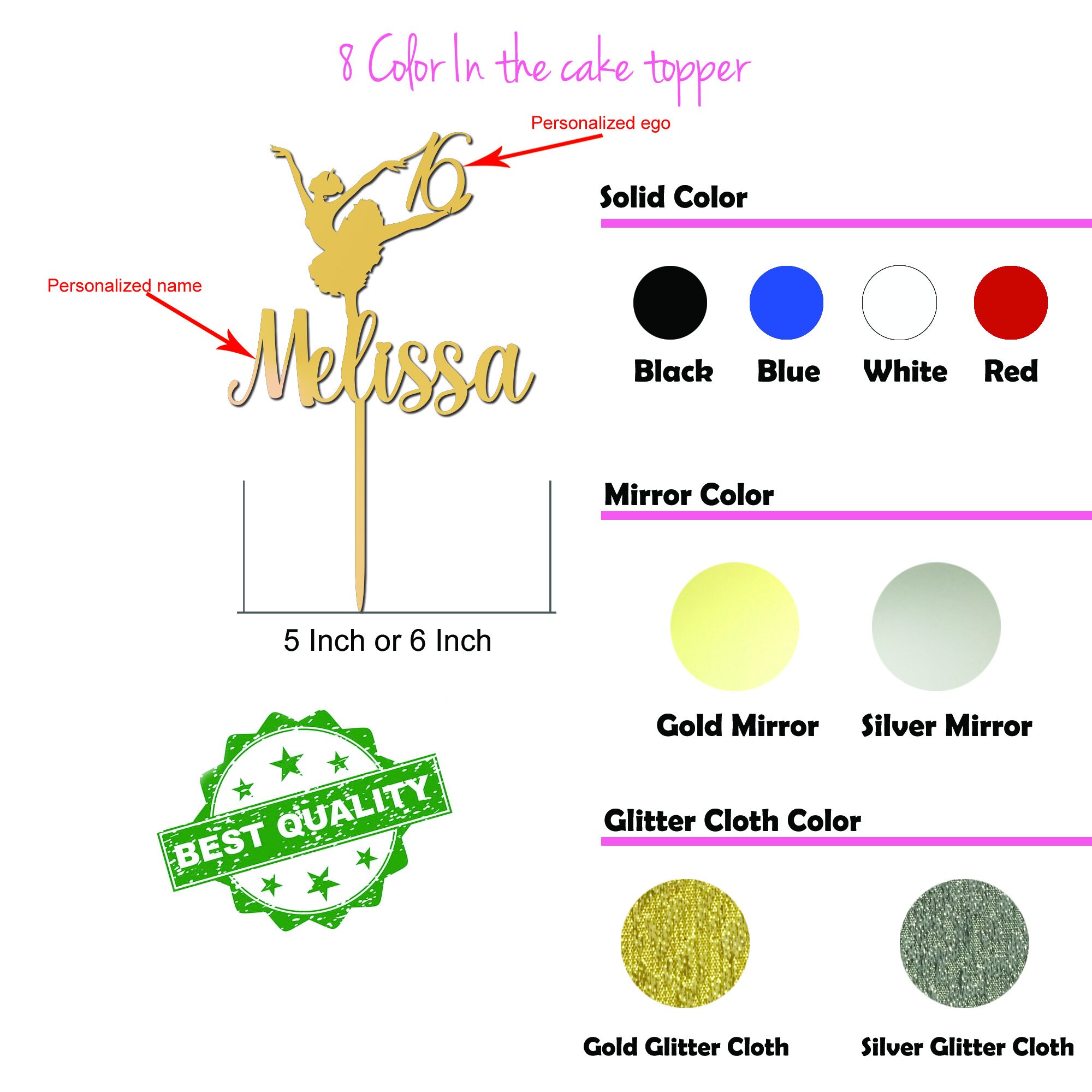 Ballerina Cake Topper Ballerina Centerpieces Ballerina Party | Etsy