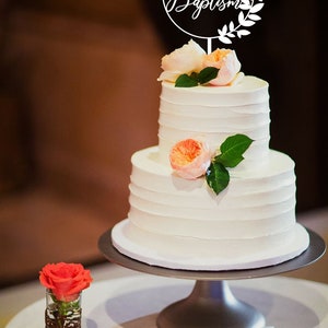 Rustic Baptism Cake Topper Personalized First Communion Cake Toppers ...