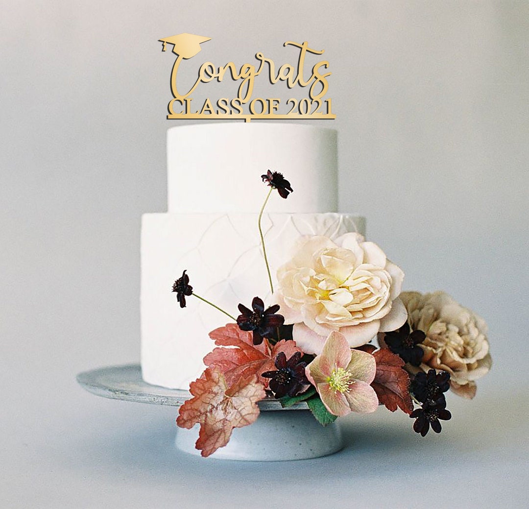 Graduation Cake Topper Class of 2021 Cake Topper - Etsy