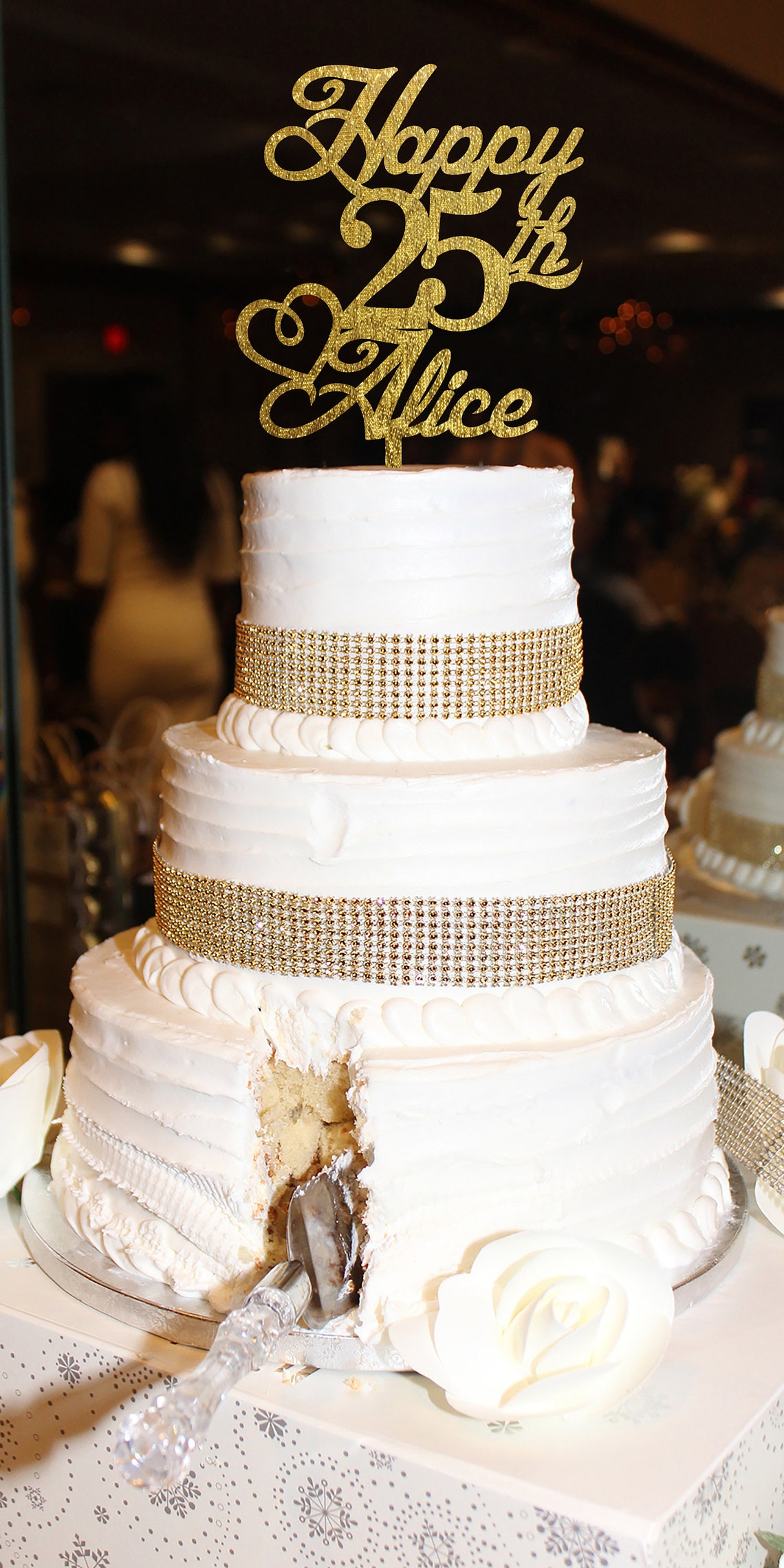 25 Birthday Cake Topper 25th Birthday Cake Topper Twenty | Etsy