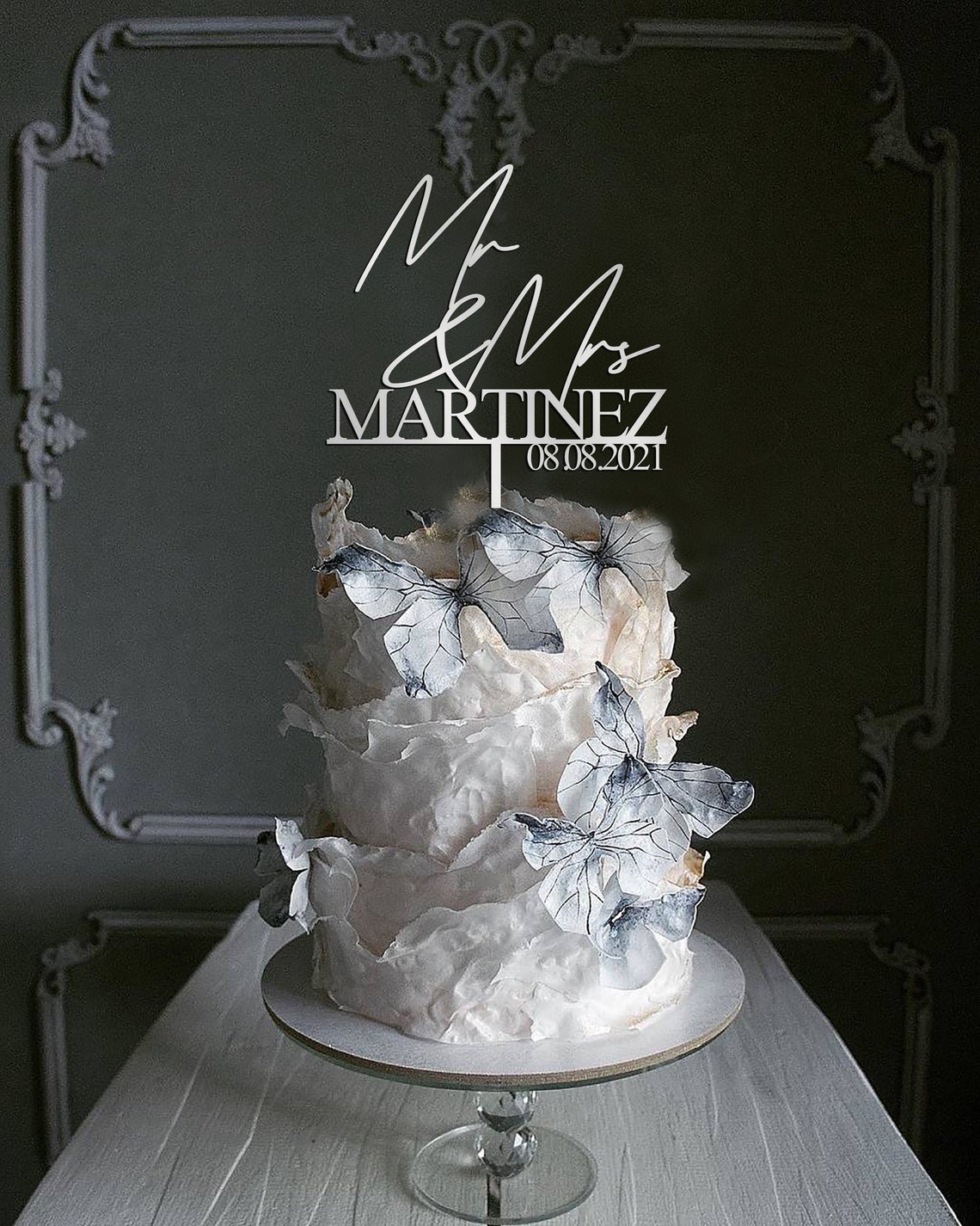 Birthday Cake Topper Custom Script Initial Cake Toppers for | Etsy