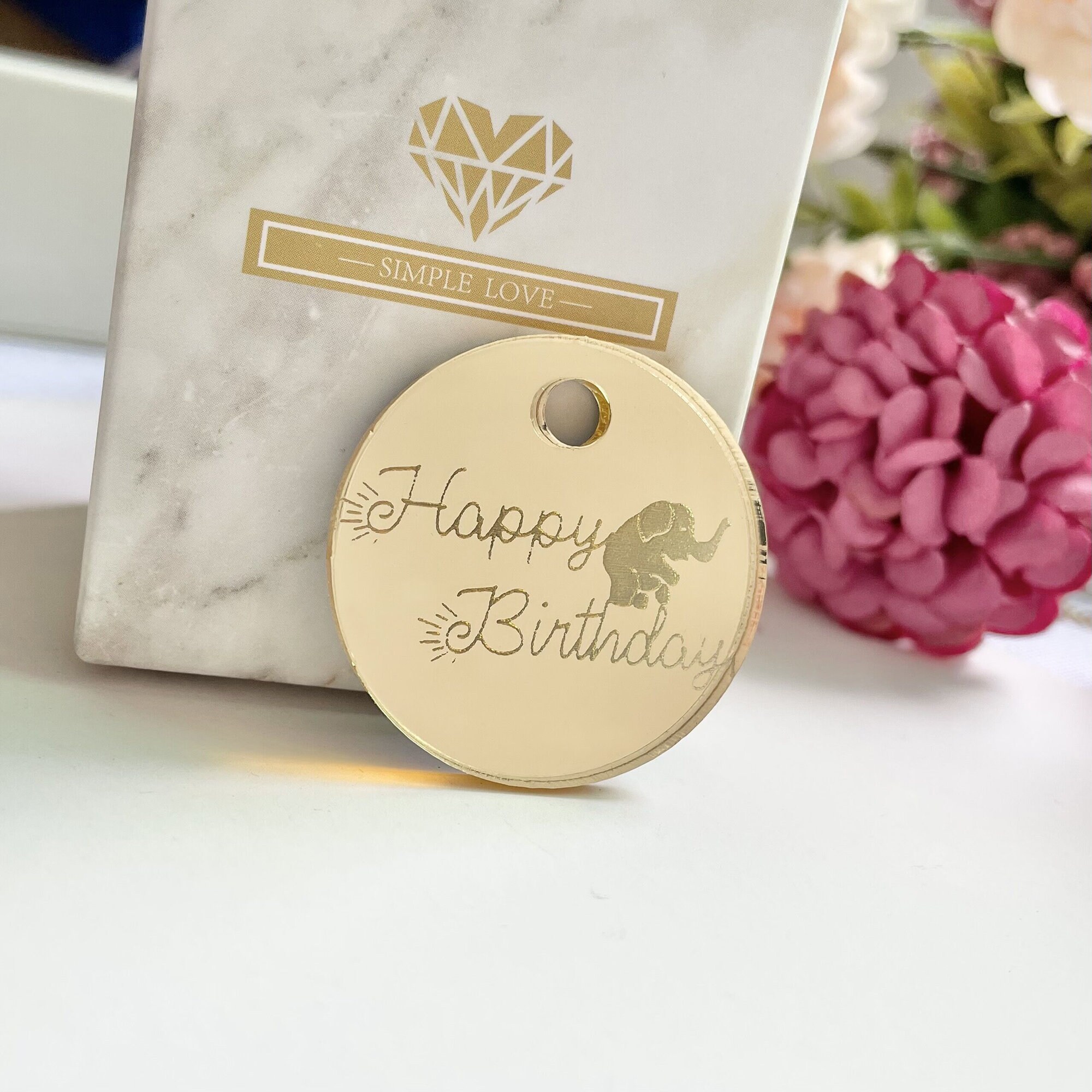 Custom Acrylic Mirror Tags Birthday TagsChocolate Favors | Etsy