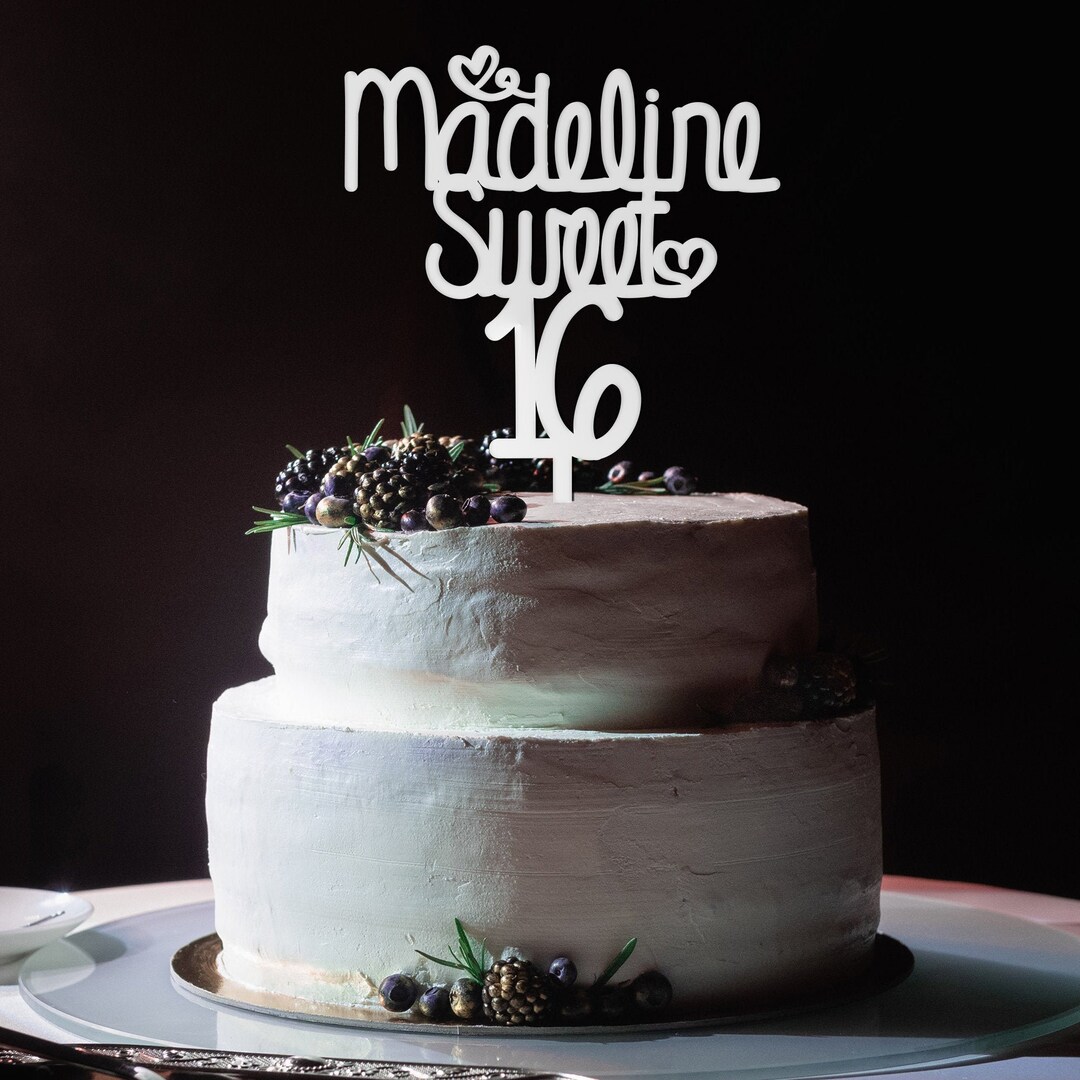 Sweet 16 Cake Topper, Sweet Sixteen Cake Topper, 16 Birthday, Custom ...