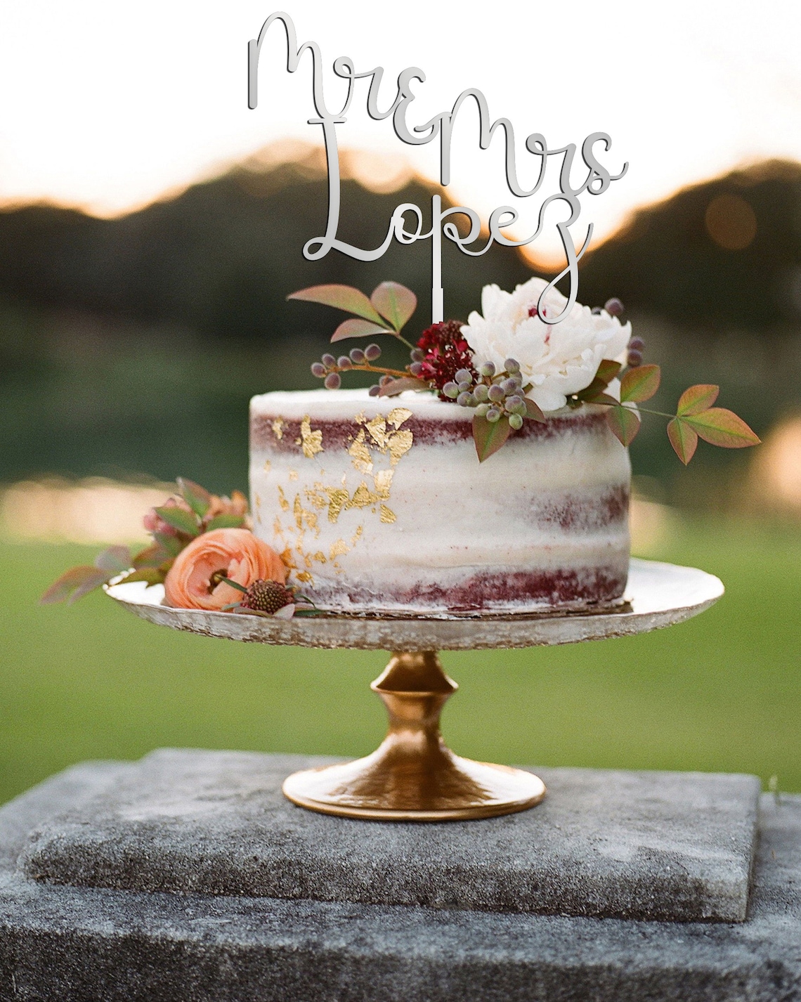 Custom wedding Cake topper Personalized Wedding Cake Topper | Etsy