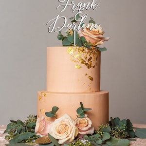 Personalized Cursive Cake Topper Custom Wedding Cake Topper - Etsy