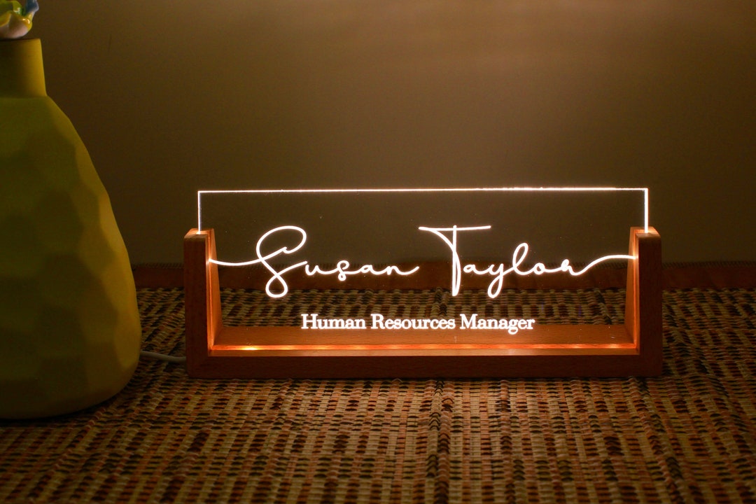 Custom Wooden Job Title Desk Plates - Desk Wood Name Plate ...