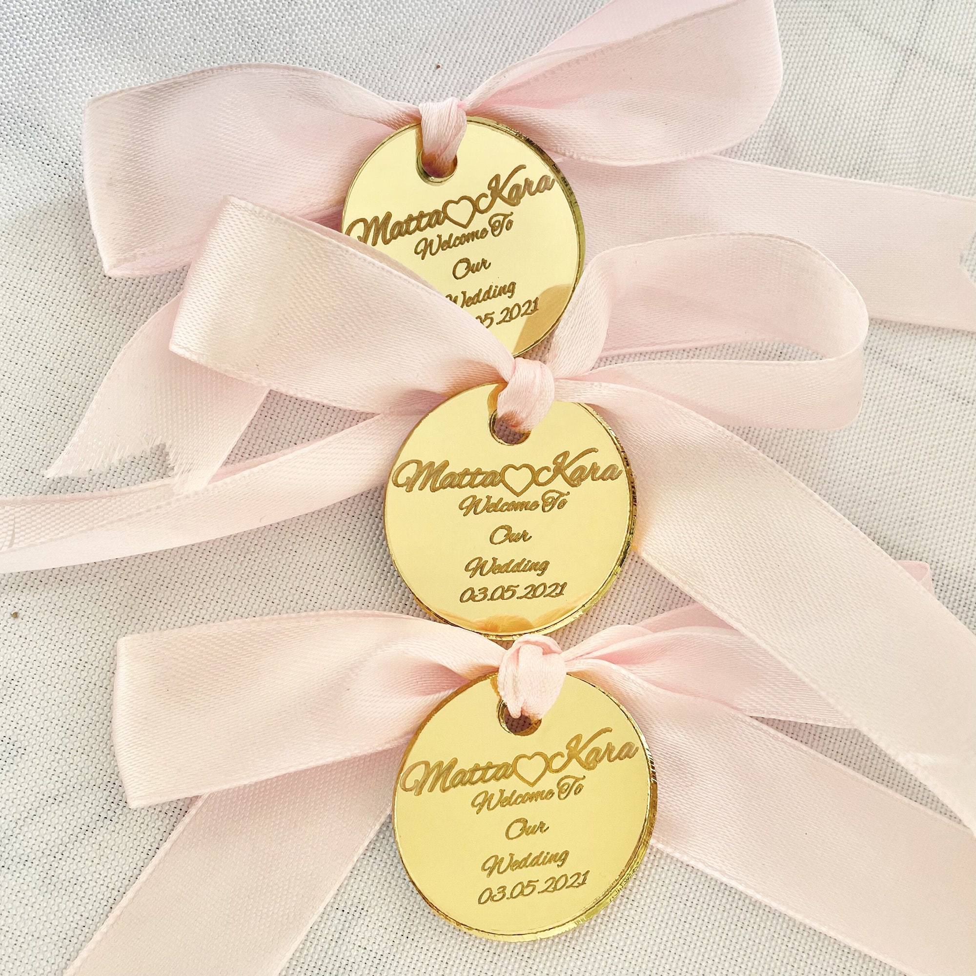 Custom Acrylic Mirror Tags Valentines Day Favor - Etsy