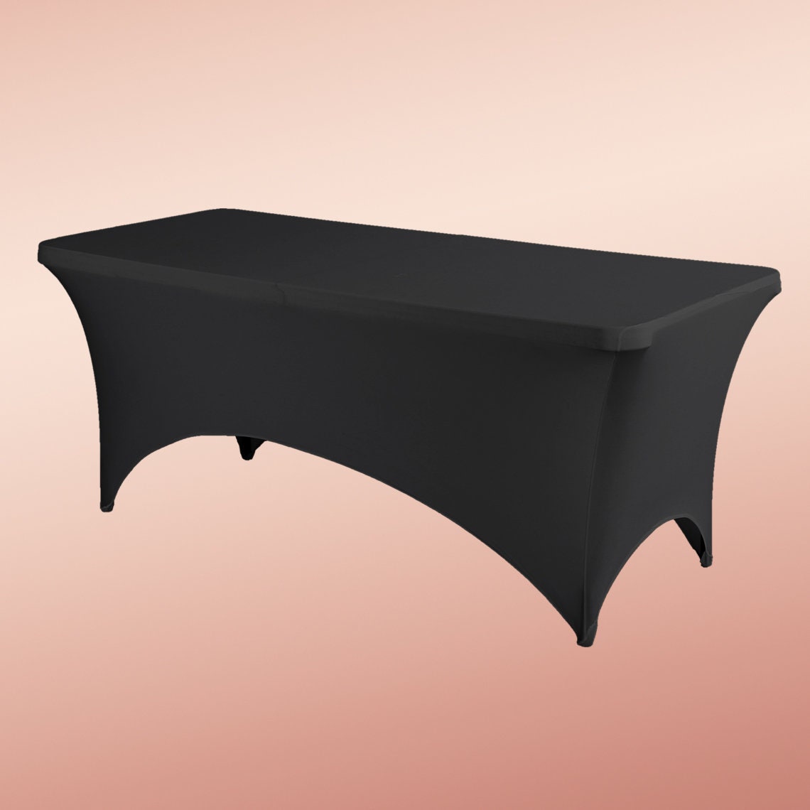 6-foot Elegant Spandex Table Cover - Fitted Rectangle for Events and ...