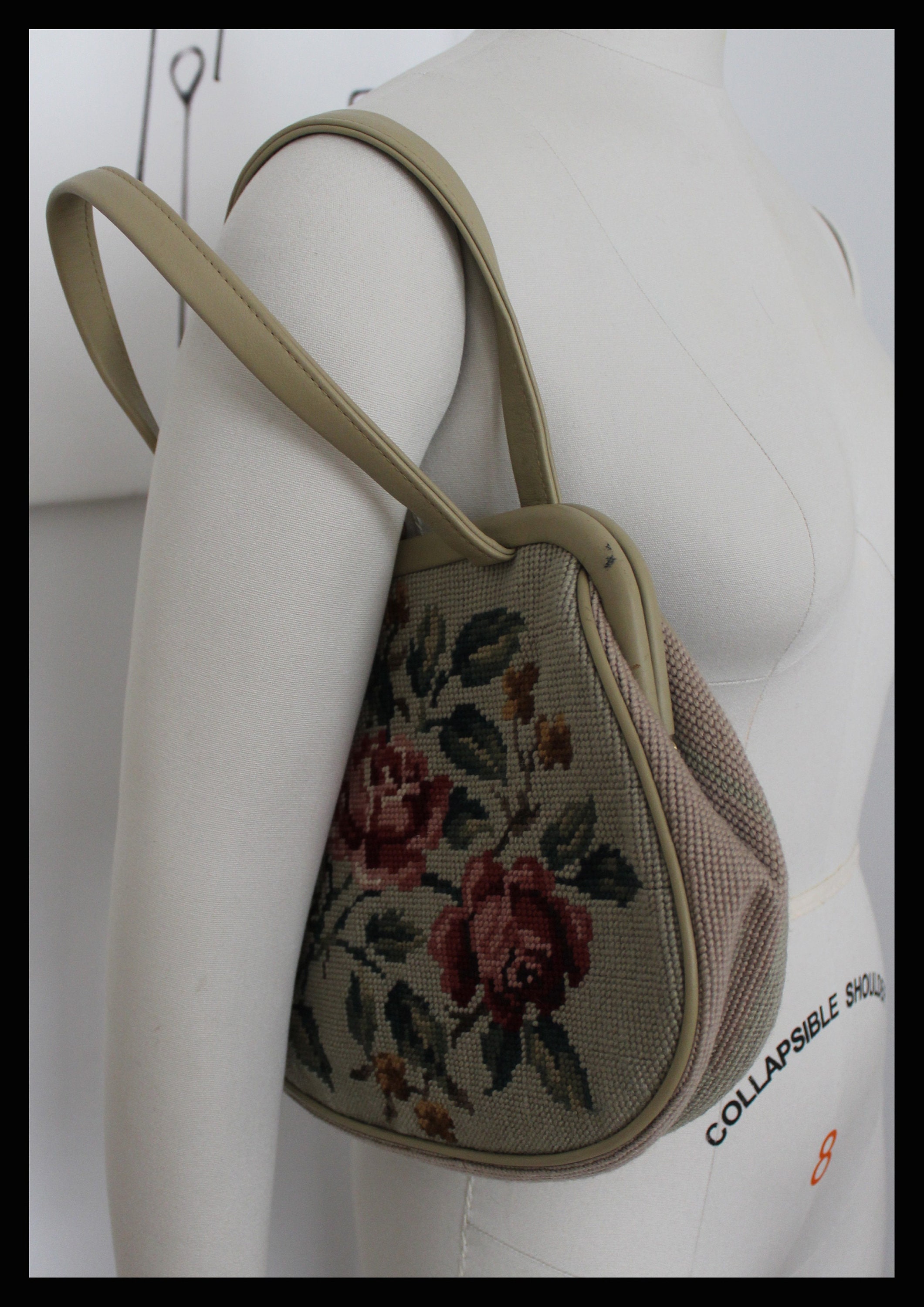 Vintage German Embroidered Hand Bags, Summer Crosspoint Embroidered Bag ...