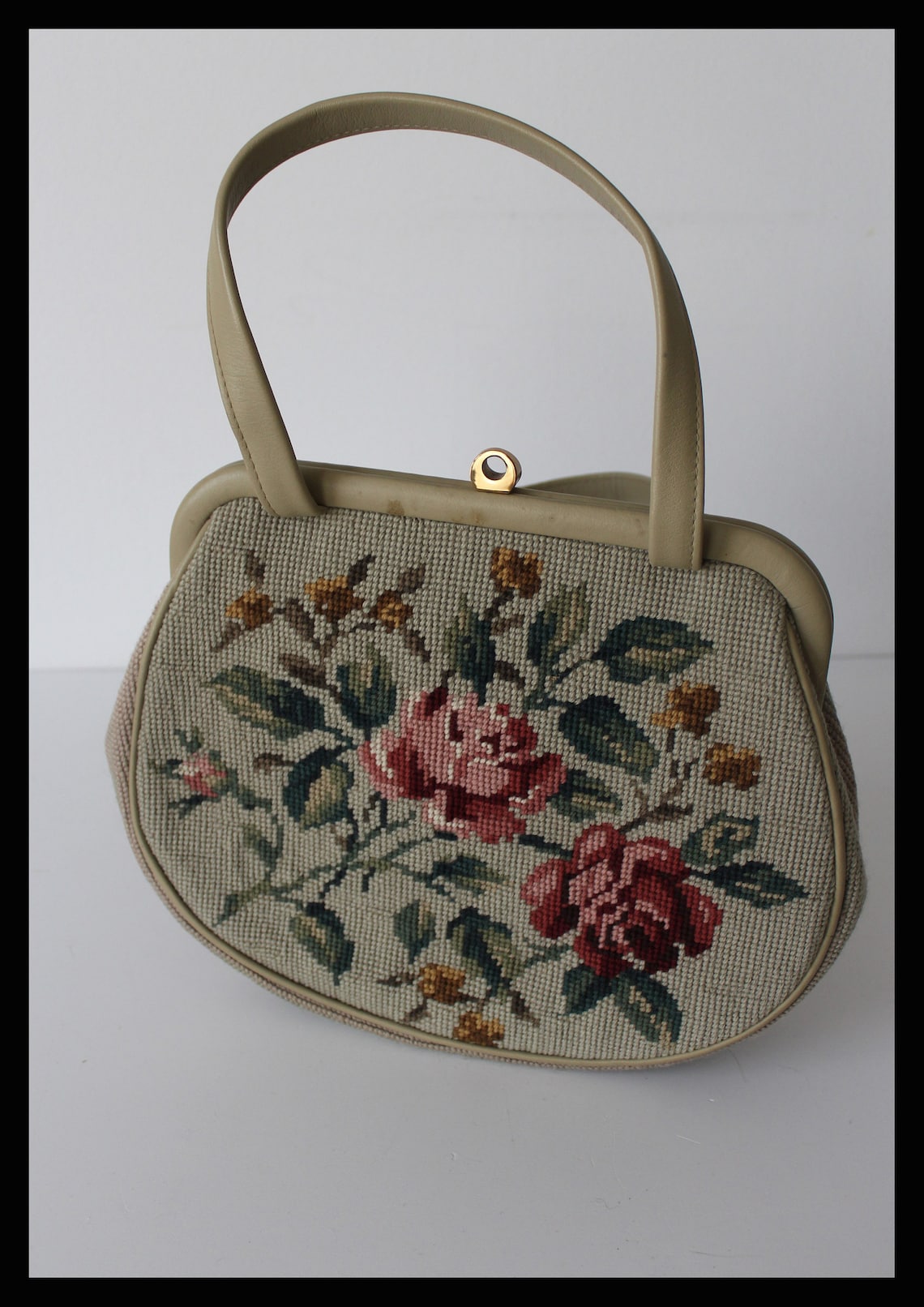 Vintage German Embroidered Hand Bags, Summer Crosspoint Embroidered Bag ...